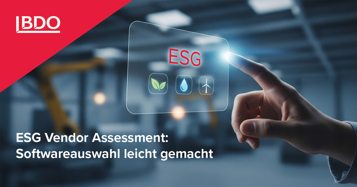 ESG Vendor Assessment: Softwareauswahl leicht gemacht - BDO