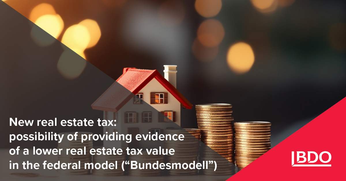 New real estate tax: possibility of providing evidence of a lower real ...